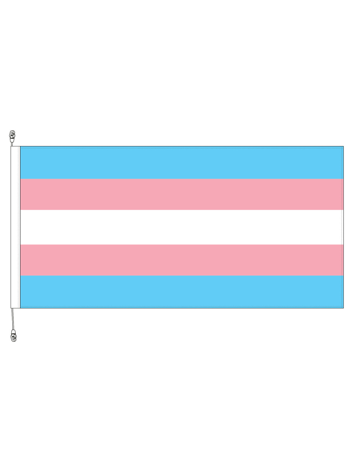 Transgender Pride Horizontal Flag || 1800x900mm – Flagmakers Ltd
