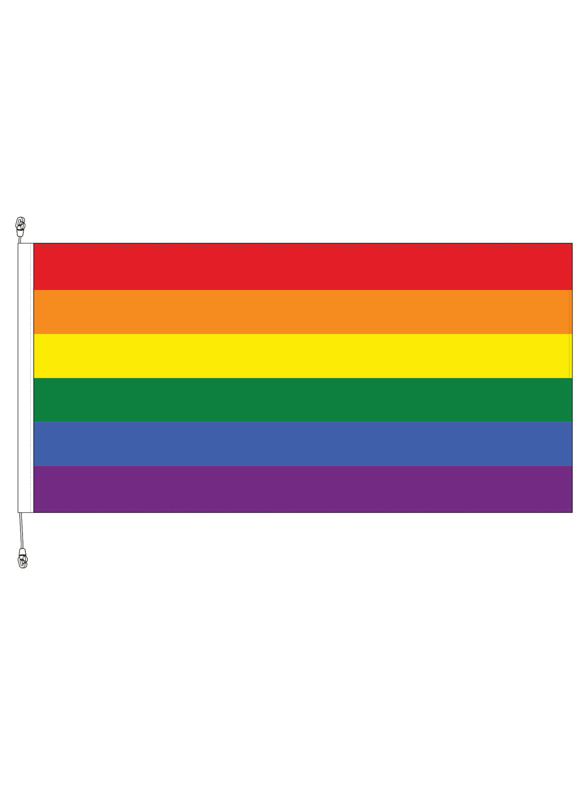 Pride Rainbow Horizontal Flag 1800x900mm – Flagmakers Ltd