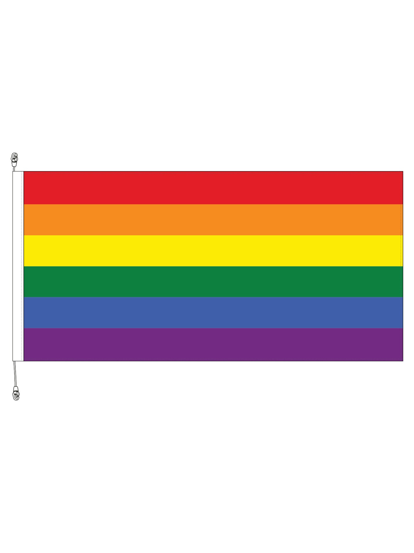 Pride Rainbow Horizontal Flag 1800x900mm – Flagmakers Ltd