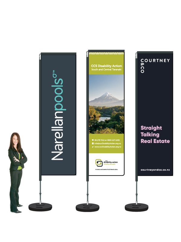 Rectangle Flag Displays. Durapole Swing. Custom. || SAVE ON-LINE! COMM ...